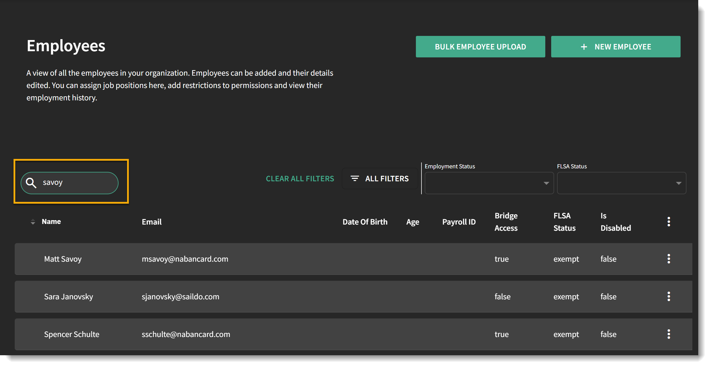 How to Use the Employee Search Function – SALIDO