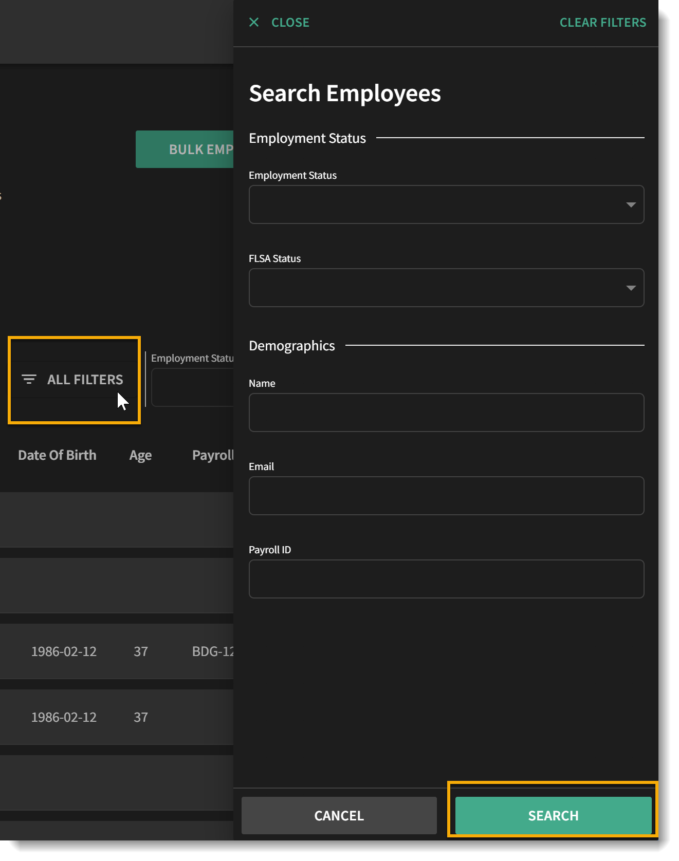 How to Use the Employee Search Function – SALIDO