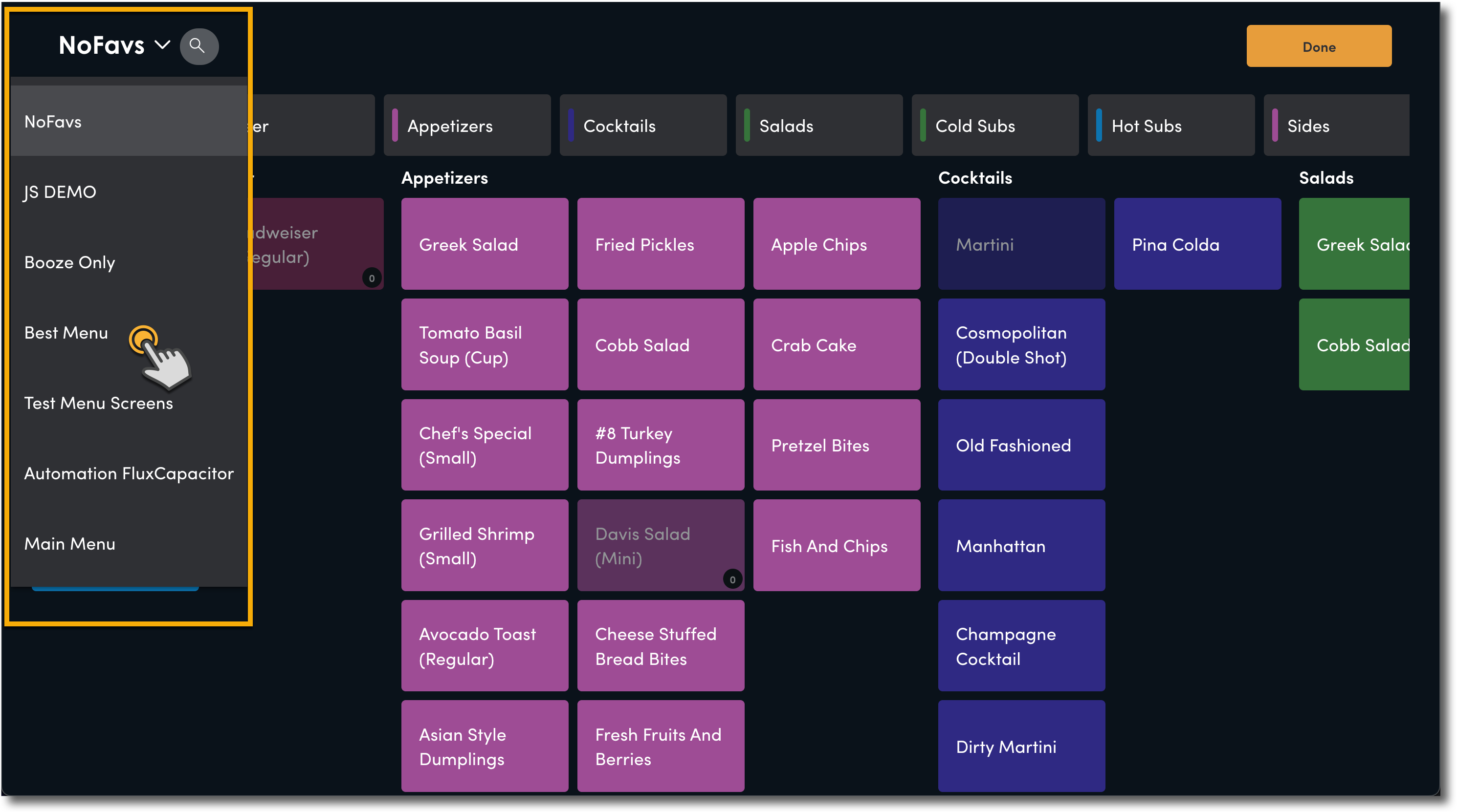 How to Adjust Item Count and 86 Menu Items – SALIDO